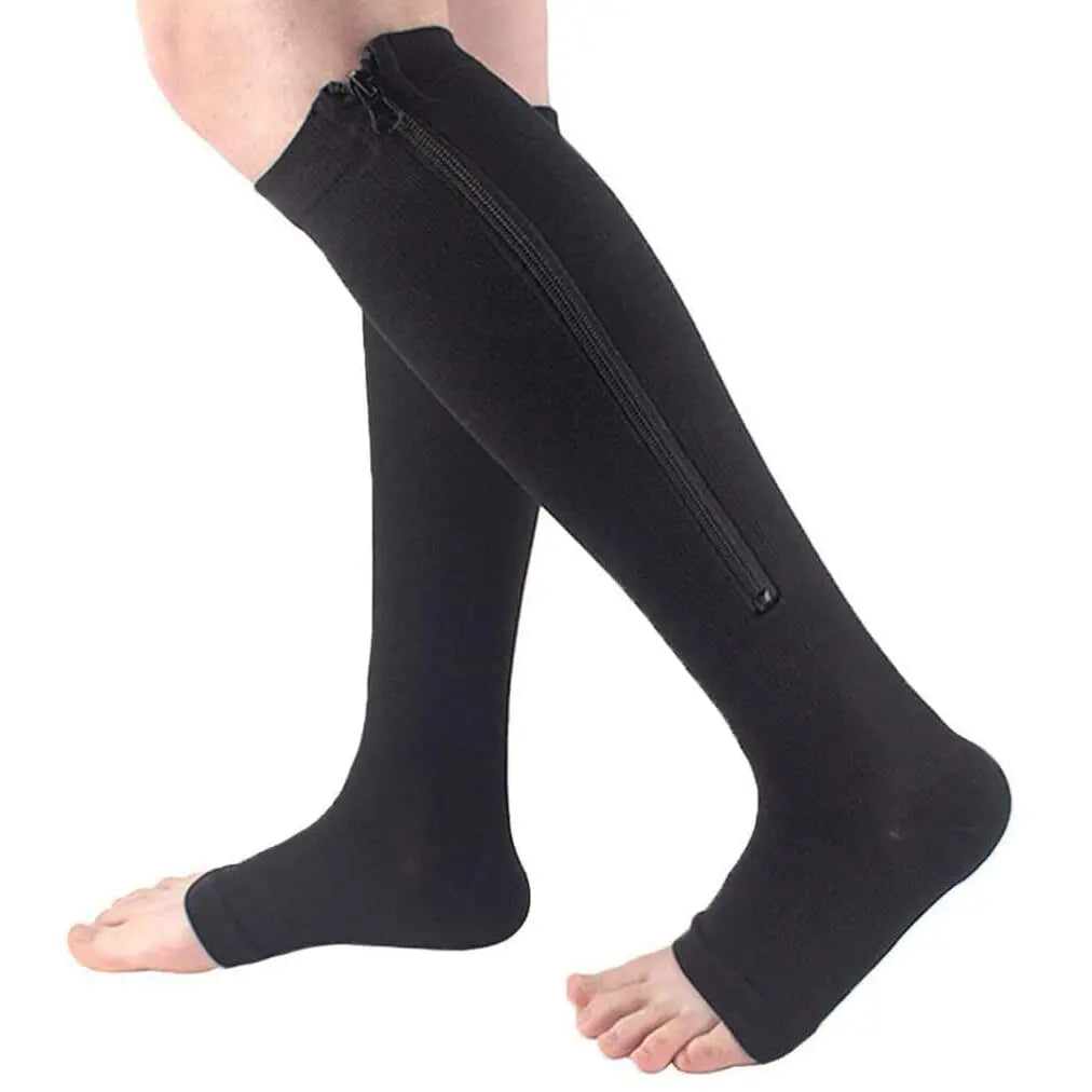 Chaussettes de Compression à Fermeture Éclair Clima™ - Ouvertes – Sinactiv